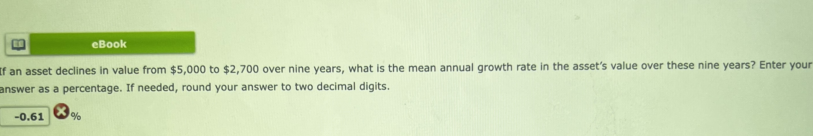 Solved f an asset declines in value from $5,000 to $2,700 | Chegg.com