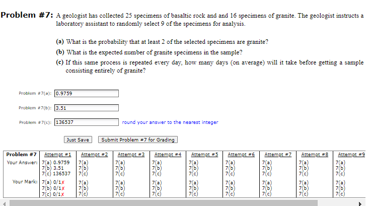 Solved Problem #7: A geologist has collected 25 ﻿specimens | Chegg.com