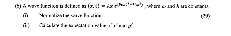 Solved (b) A wave function is defined as | Chegg.com