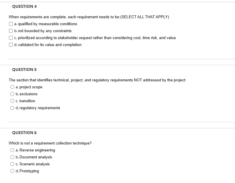 Solved When requirements are complete, each requirement | Chegg.com