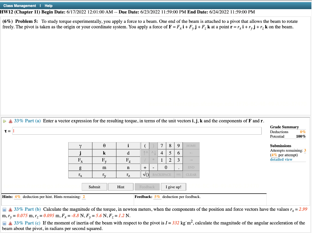 Solved Class Management | Help HW12 (Chapter 11) Begin Date: | Chegg.com