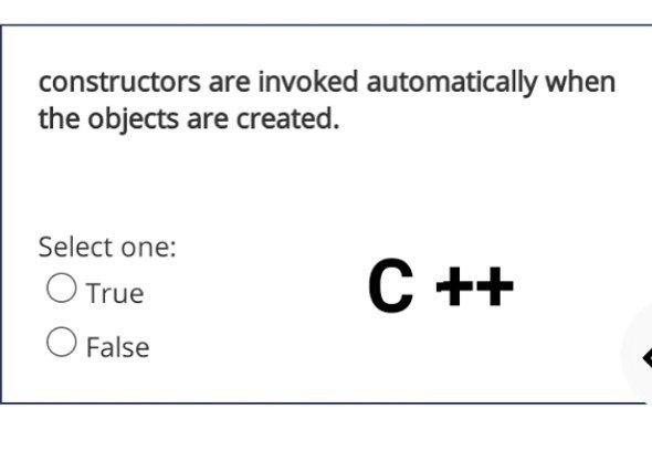 Solved constructors are invoked automatically when the | Chegg.com