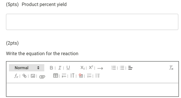 Solved Data Collection Amount of reactant used in grams (g) | Chegg.com