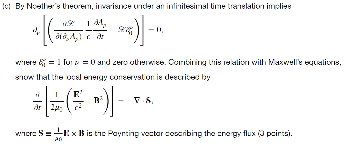 1 a v). сде 4-3. Application of Noether's theorem to | Chegg.com