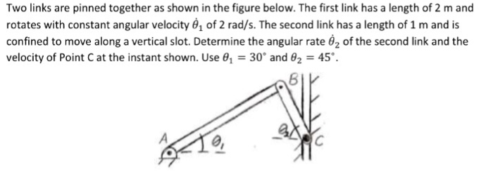 Solved Two links are pinned together as shown in the figure | Chegg.com