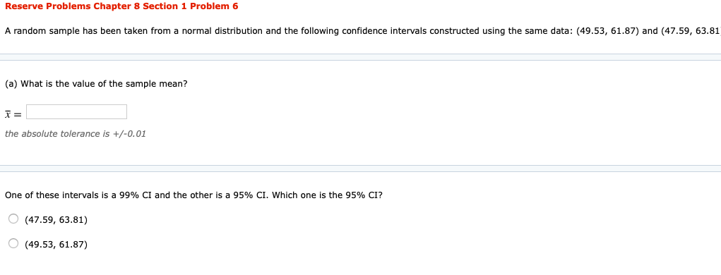 Solved Reserve Problems Chapter 8 Section 1 Problem 3 σ 10