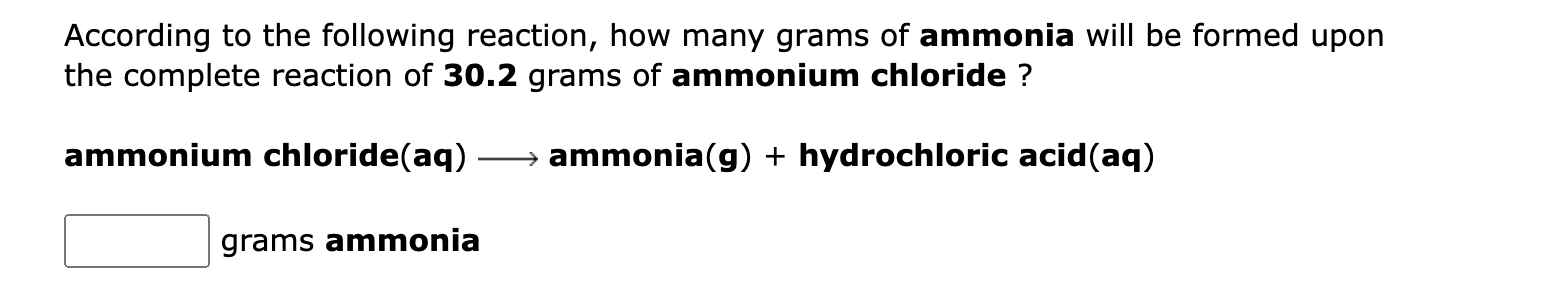 Solved According to the following reaction, how many grams | Chegg.com
