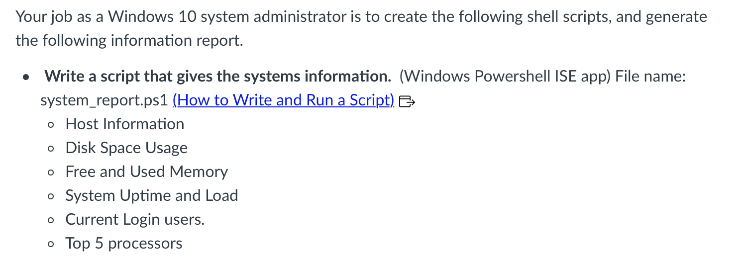 Solved Your job as a Windows 10 system administrator is to | Chegg.com