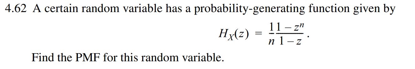 Solved 4.62 A certain random variable has a | Chegg.com