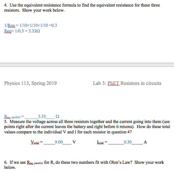 Solved If we use Req, parallel for R, do these two | Chegg.com