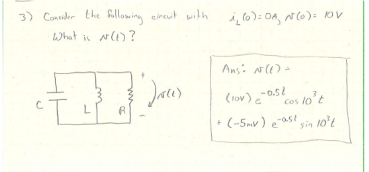Solved 3) Consider the following circuit with | Chegg.com