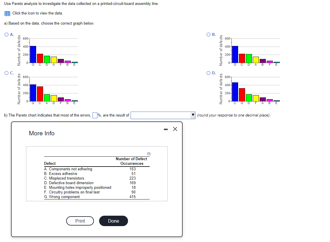 Solved Use Pareto analysis to investigate the data collected | Chegg.com