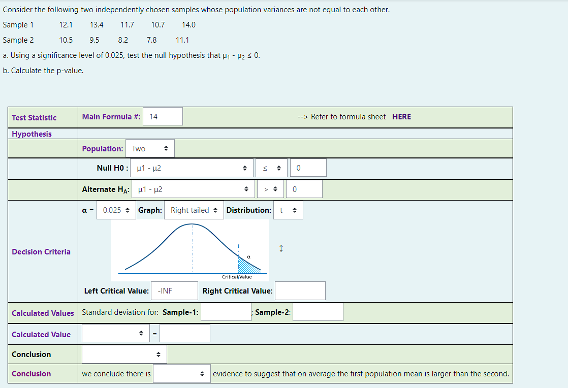 Solved a. Using a significance level of 0.025, test the null | Chegg.com