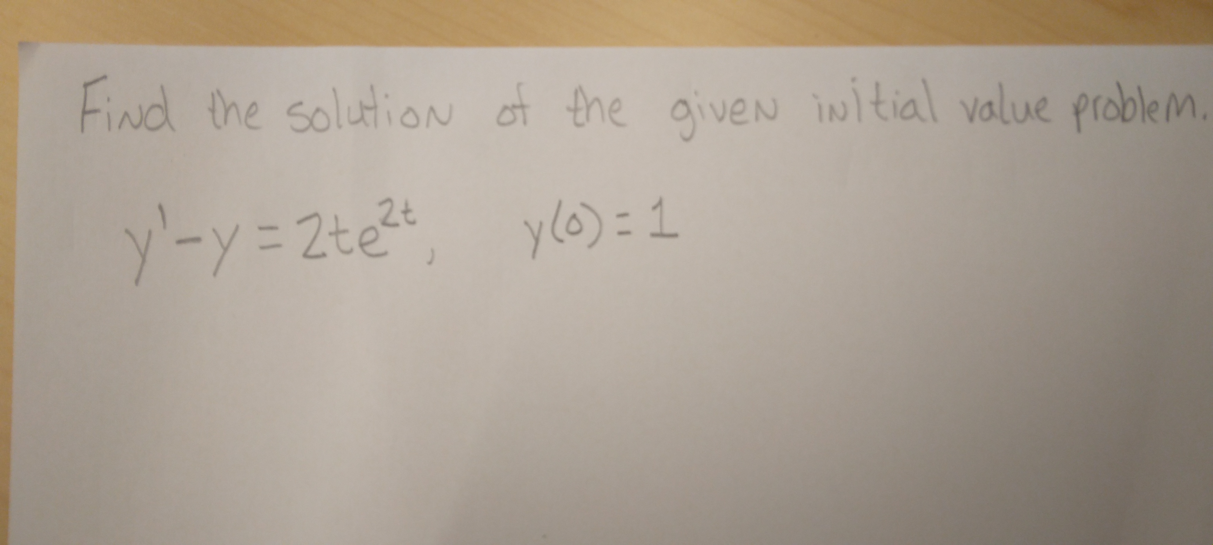 Solved Find the solution of the given initial value | Chegg.com