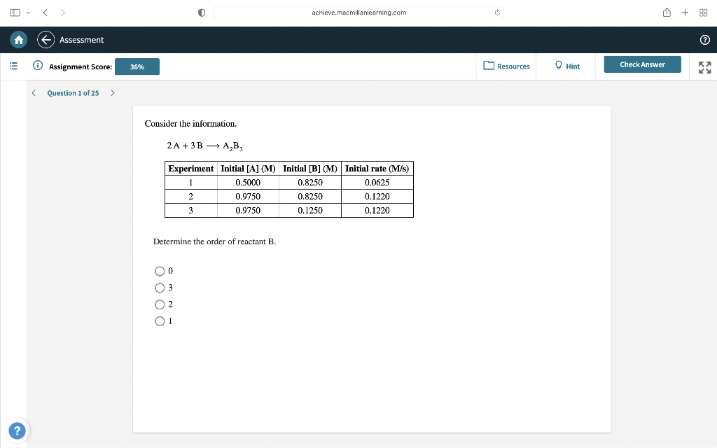 Solved achieve. Macmillanlearning.com U + 88 Assessment | Chegg.com