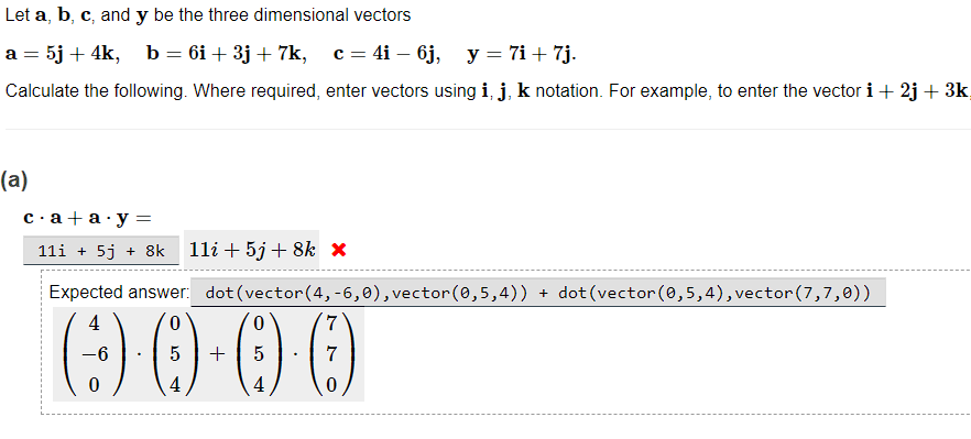 Solved Let a, b, c, and y be the three dimensional vectors a | Chegg.com