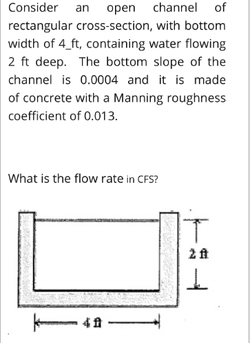 Solved Consider an open channel of rectangular | Chegg.com