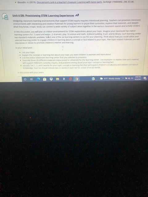 Beaudet..20101 One persunk steachers. Learning with | Chegg.com