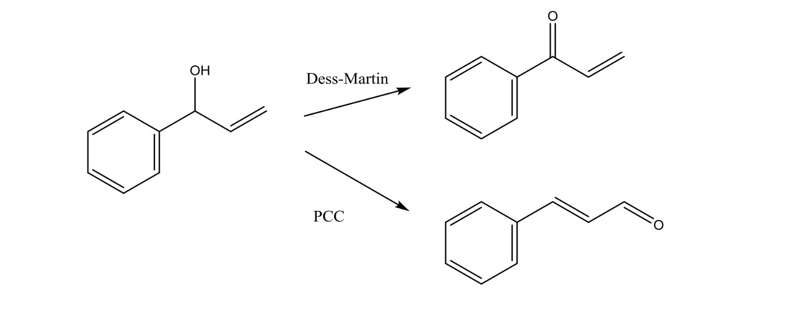 Solved ОН Dess-Martin PCC | Chegg.com
