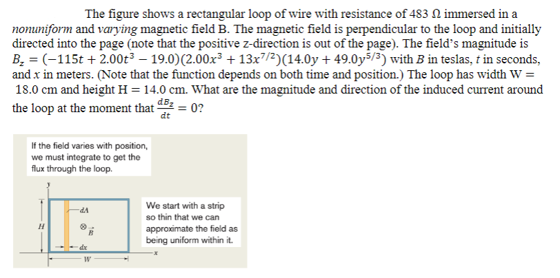 Solved The figure shows a rectangular loop of wire with | Chegg.com