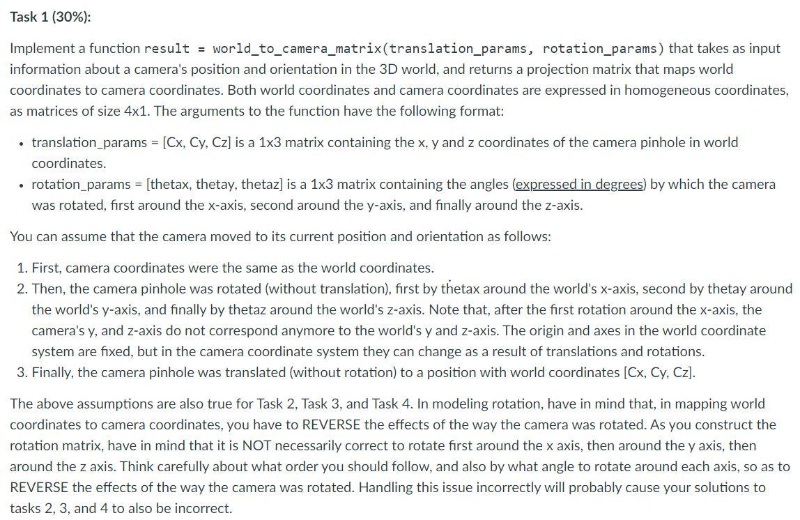 Solved This is task 1. There will be task 2 3 and 4 | Chegg.com