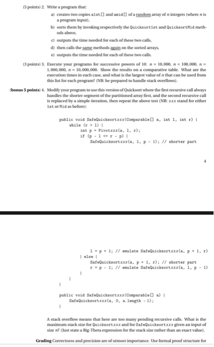 Write a program that creates two copies alst [] and | Chegg.com