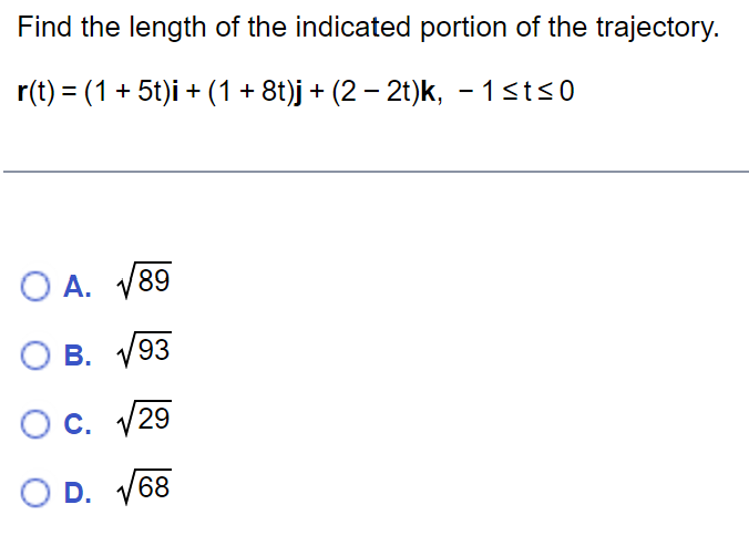 Solved Find the length of the indicated portion of the | Chegg.com