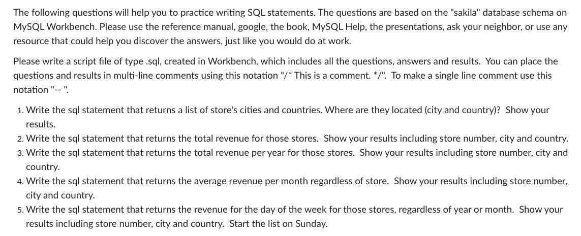 Solved The following questions will help you to practice | Chegg.com