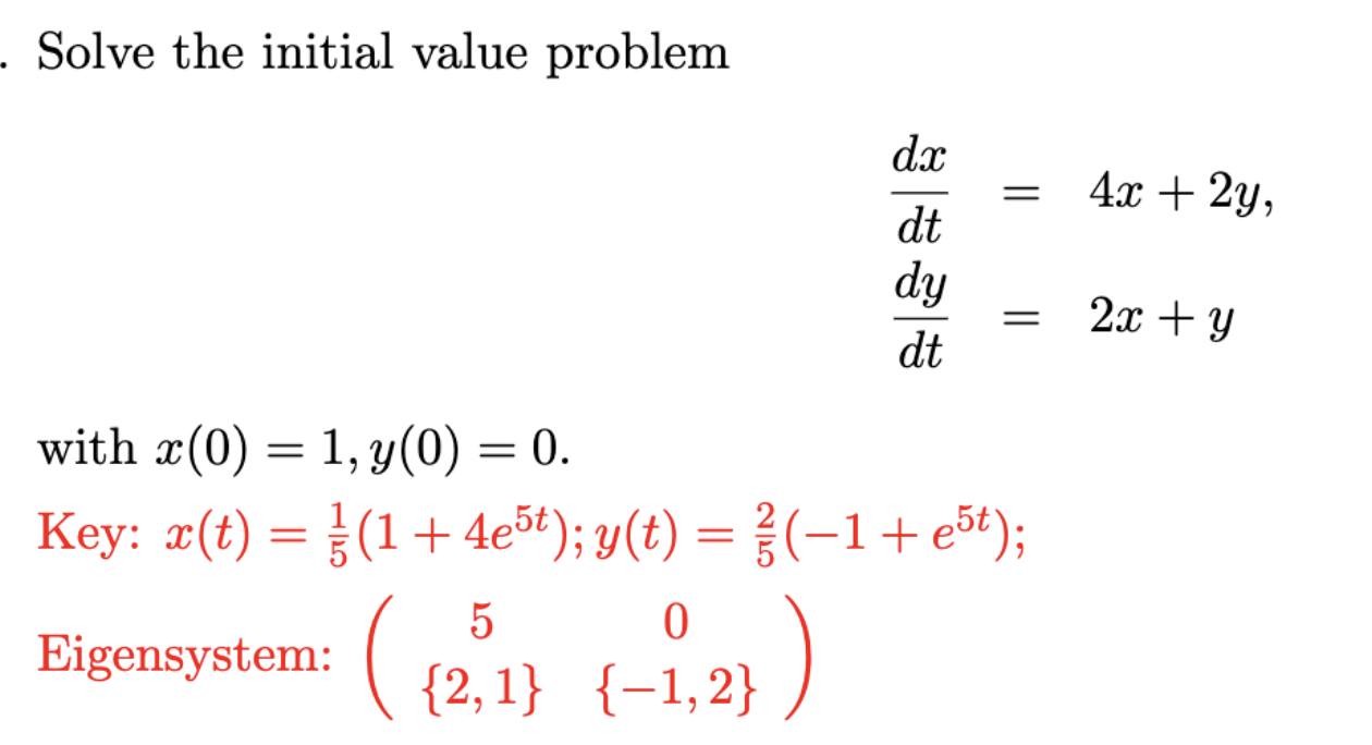 Solved Solve the initial value | Chegg.com