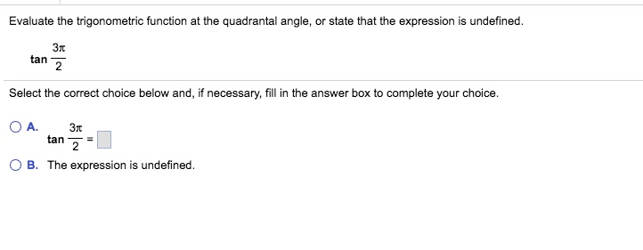 Solved Evaluate the following trigonometric function at the | Chegg.com