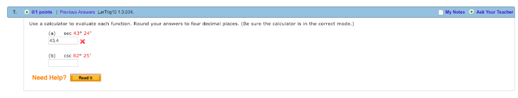 Solved Use a calculator to evaluate each function. Round | Chegg.com