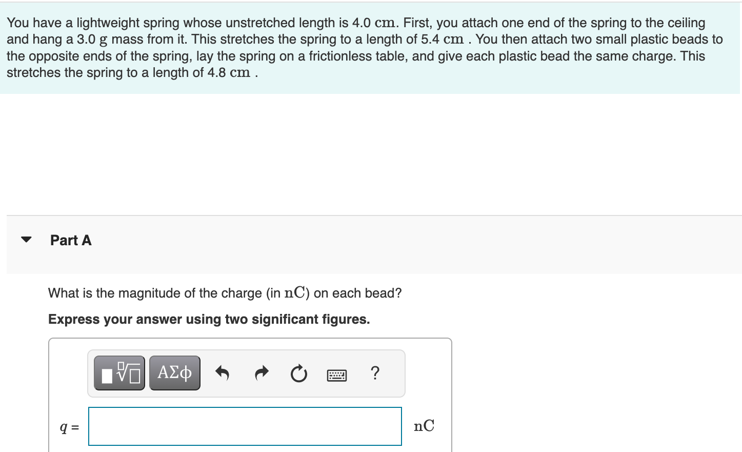 Solved You have a lightweight spring whose unstretched | Chegg.com