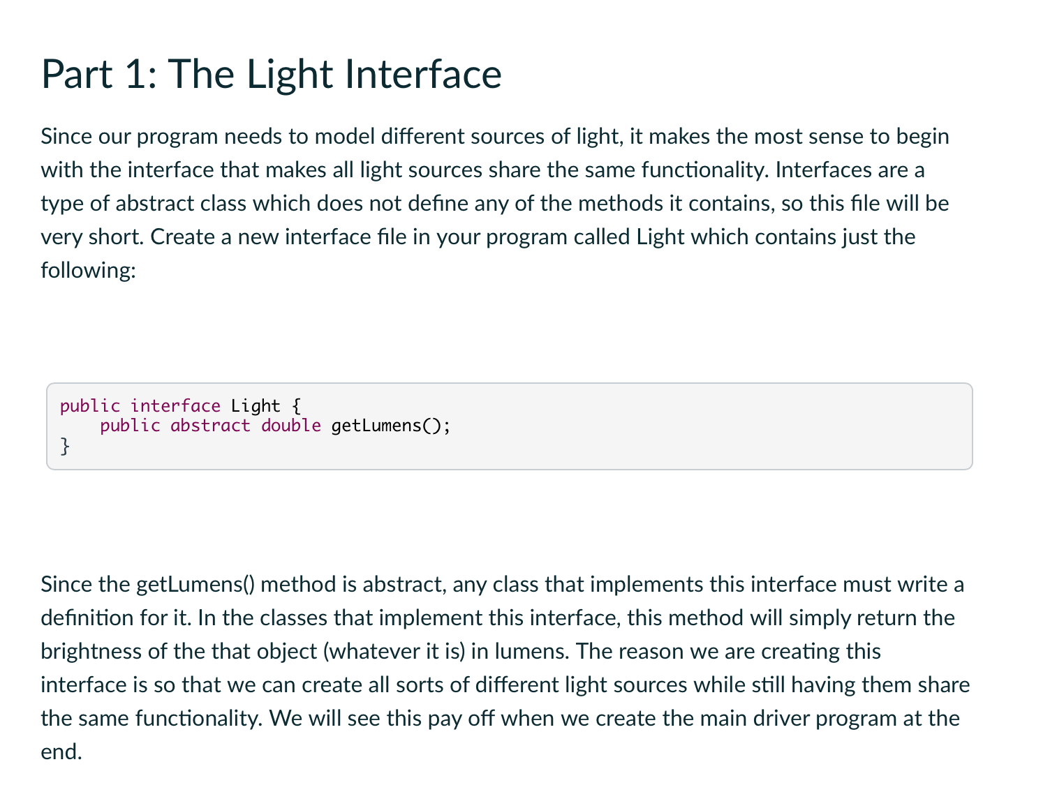 Solved The Light interface allows us to add light-based | Chegg.com