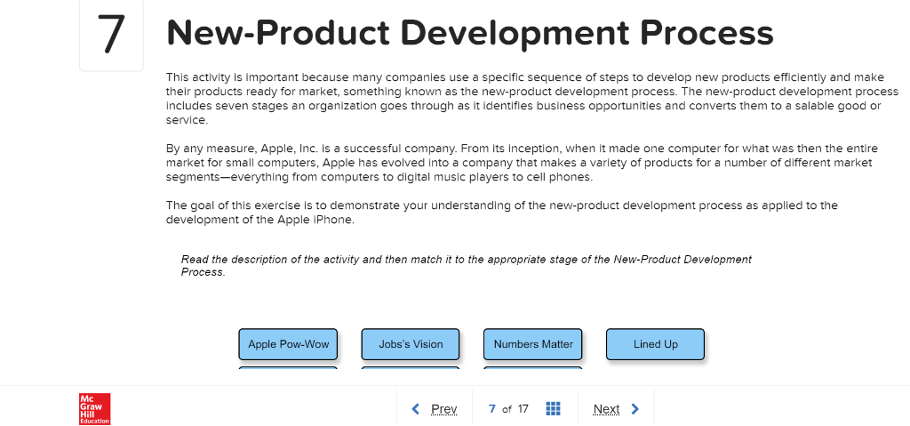 Solved 7 New-Product Development Process This activity is | Chegg.com