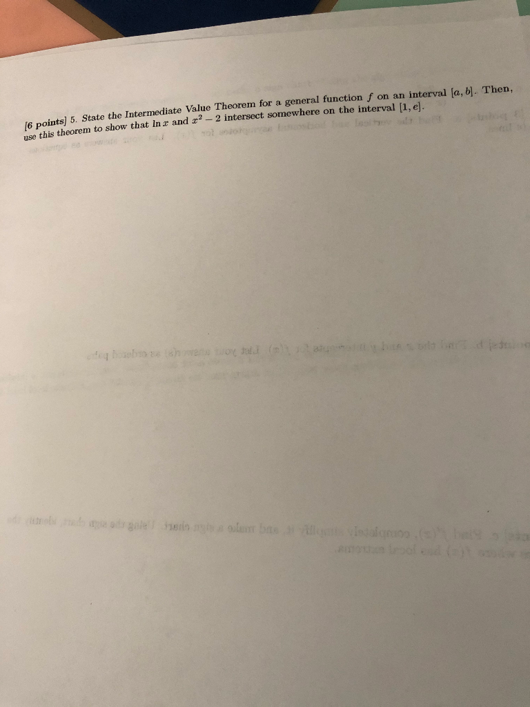 Solved 16 points) 5-star State the Intermediate Value | Chegg.com