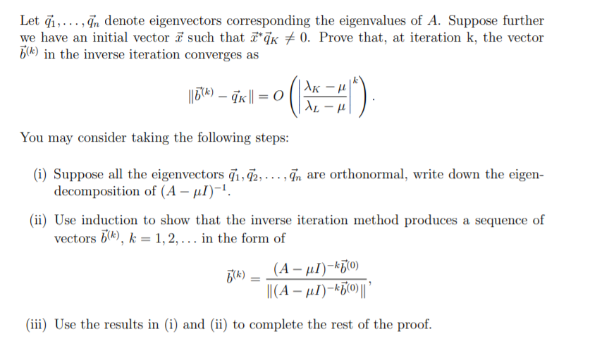 2 Convergence Of The Inverse Iteration On Symmetric