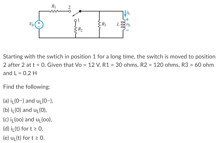 Solved Starting with the swtich in position 1 for a long | Chegg.com