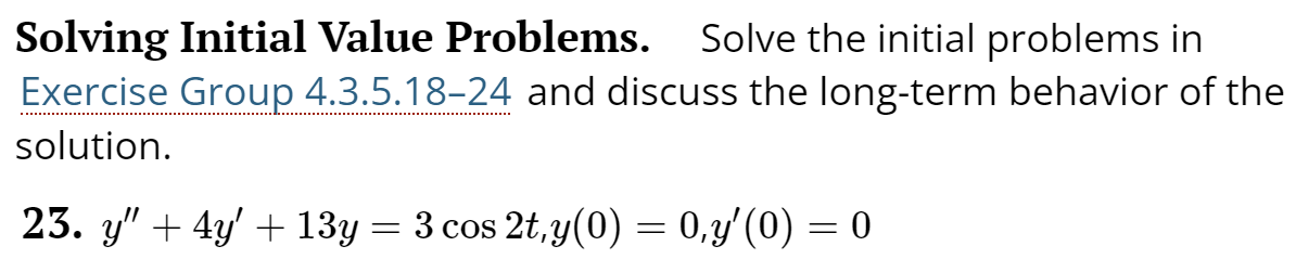 Solved Solving Initial Value Problems. Solve the initial | Chegg.com