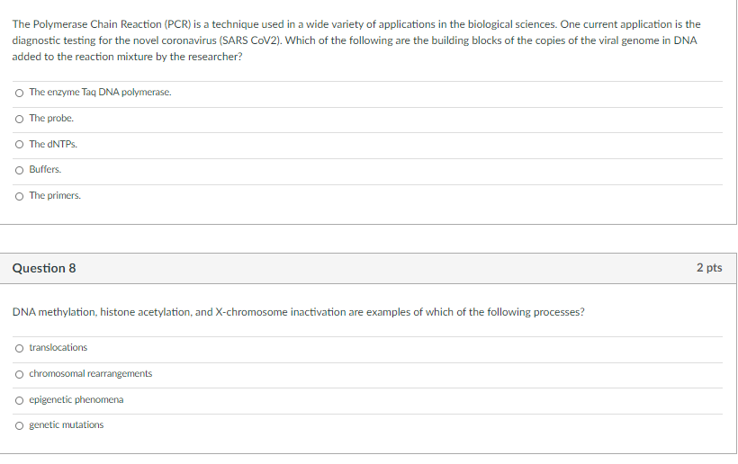 Solved The Polymerase Chain Reaction (PCR) is a technique | Chegg.com