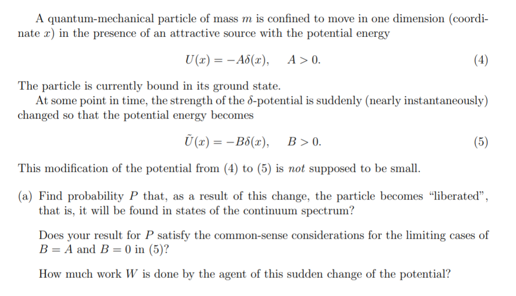 Solved A quantum-mechanical particle of mass m is confined | Chegg.com