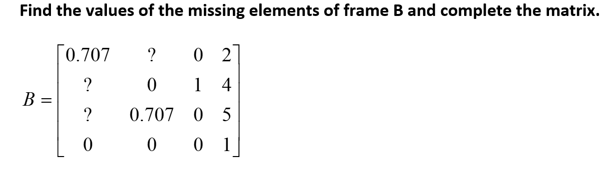 Solved 2.7) Find the values of the missing elements of frame | Chegg.com
