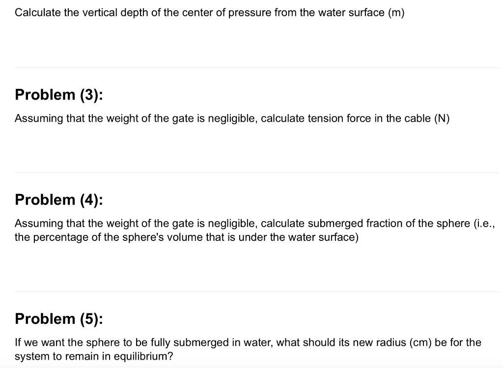A partially submerged sphere of a specific gravity S | Chegg.com