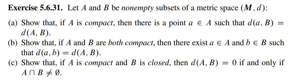 Solved Exercise 5.6.31. Let A and B be nonempty subsets of a | Chegg.com