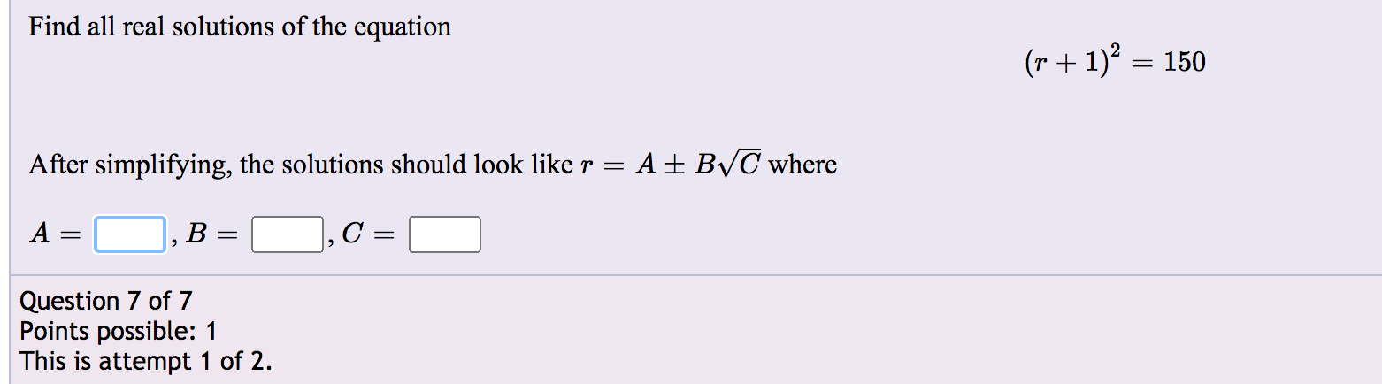 Solved Find all real solutions of the equation (r + 1)2 = | Chegg.com