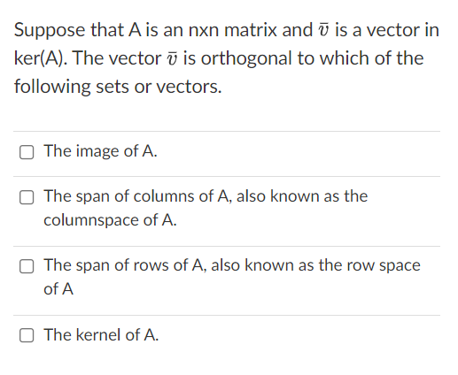 Solved Suppose that A is an nxn matrix and ū is a vector in | Chegg.com