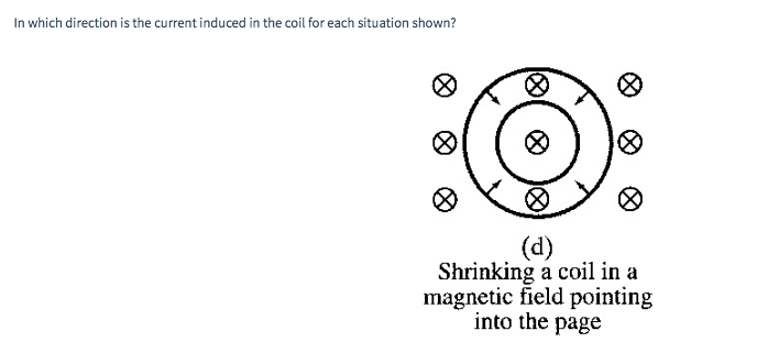Solved n which direction is the current induced in the coil | Chegg.com
