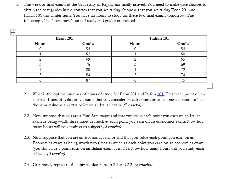 Solved 2. The week of final exams at the University of | Chegg.com