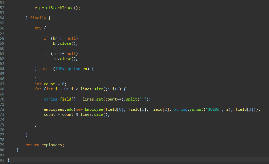 Solved public class Employee implements Comparable] private | Chegg.com