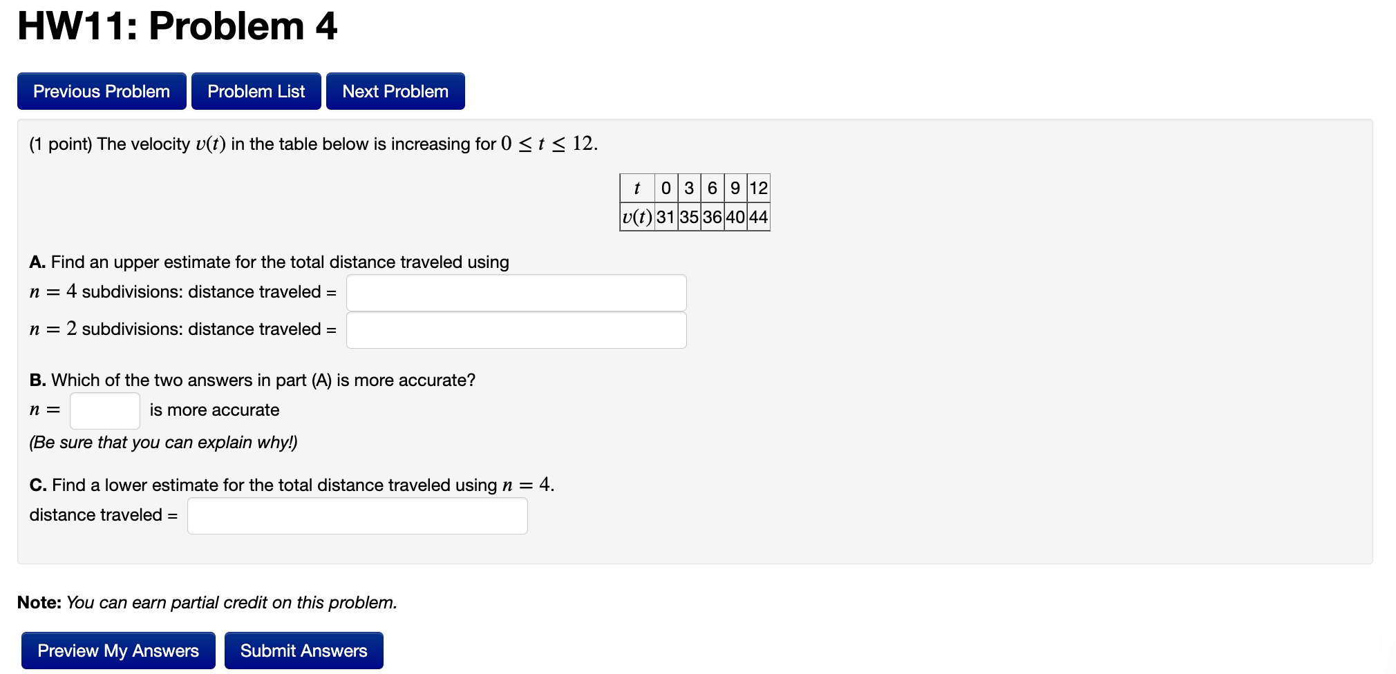 Solved HW11: Problem 4 Previous Problem Problem List Next | Chegg.com