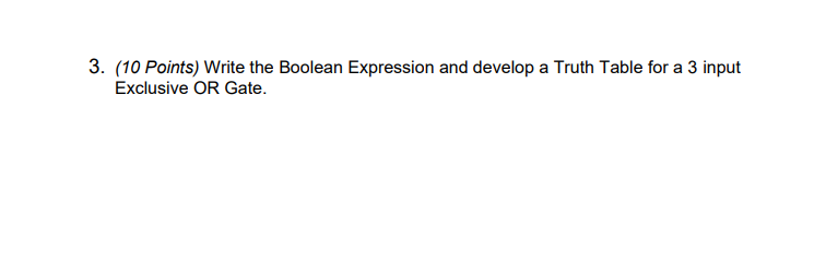 Solved 3. (10 Points) Write the Boolean Expression and | Chegg.com